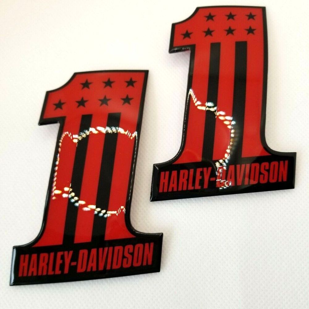 Buy #1 Stars&Stripes black\red tank emblems. Custom emblems for Harley ...