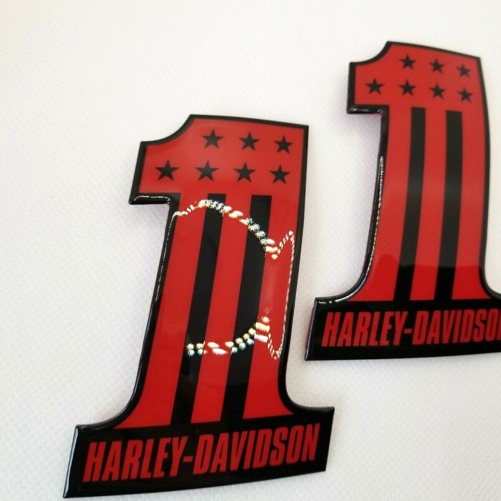 Buy #1 Stars&Stripes black\red tank emblems. Custom emblems for Harley ...