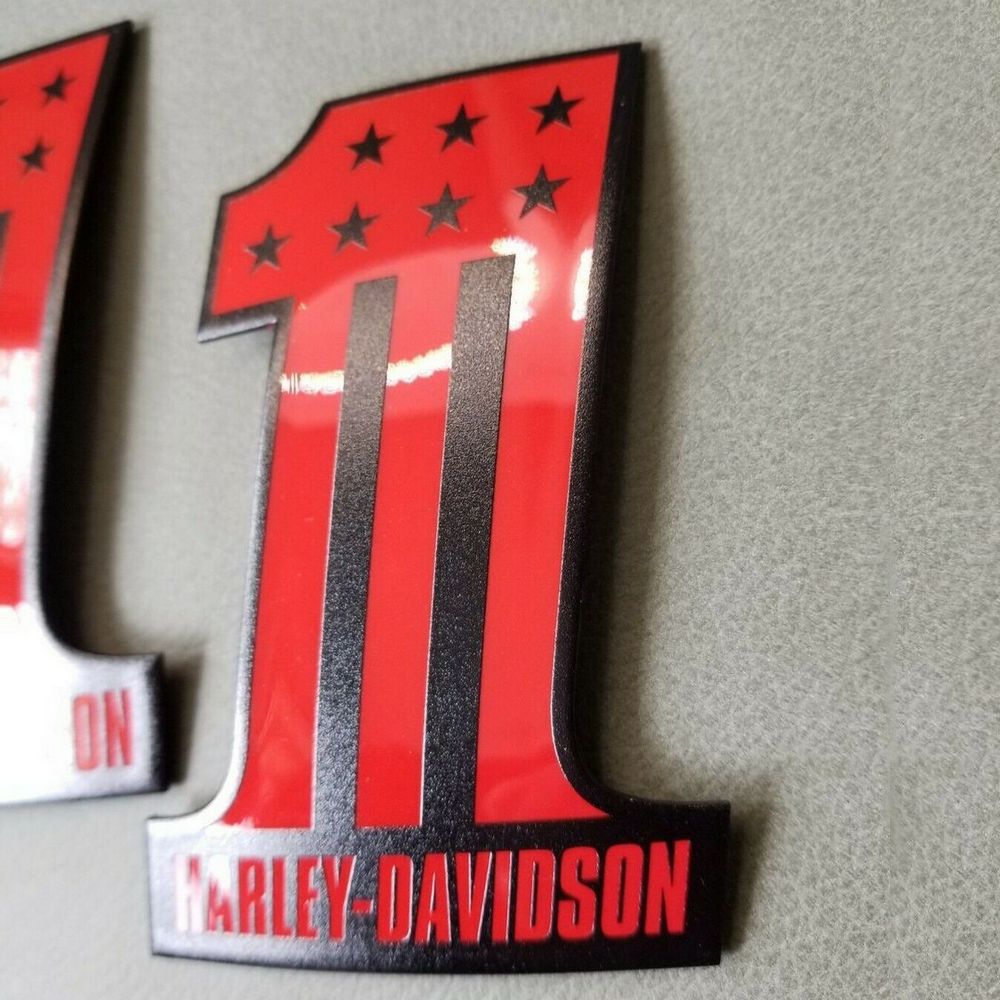 Buy #1 Stars&Stripes black\red tank emblems. Custom emblems for Harley ...
