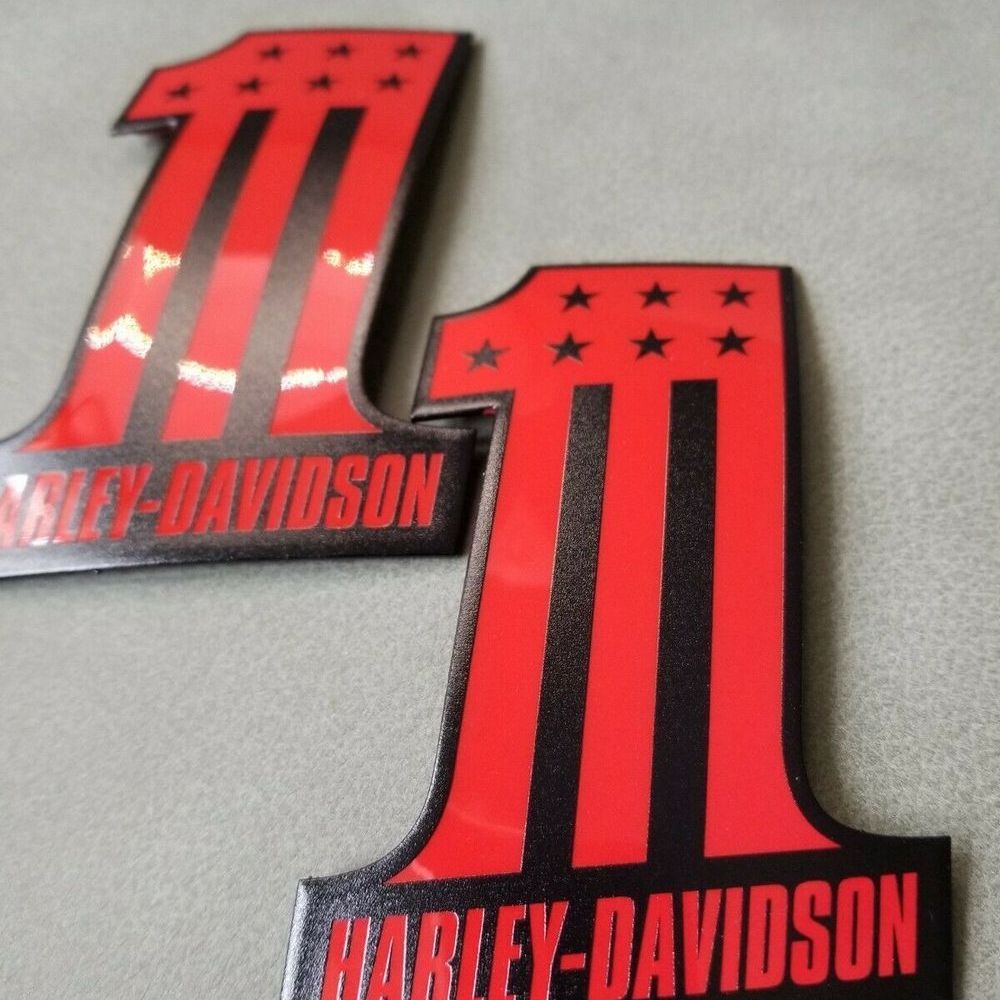 Buy #1 Stars&Stripes black\red tank emblems. Custom emblems for Harley ...